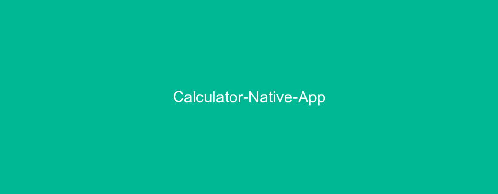Calculator-Native-App