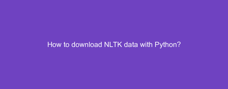 How to download NLTK data with Python?